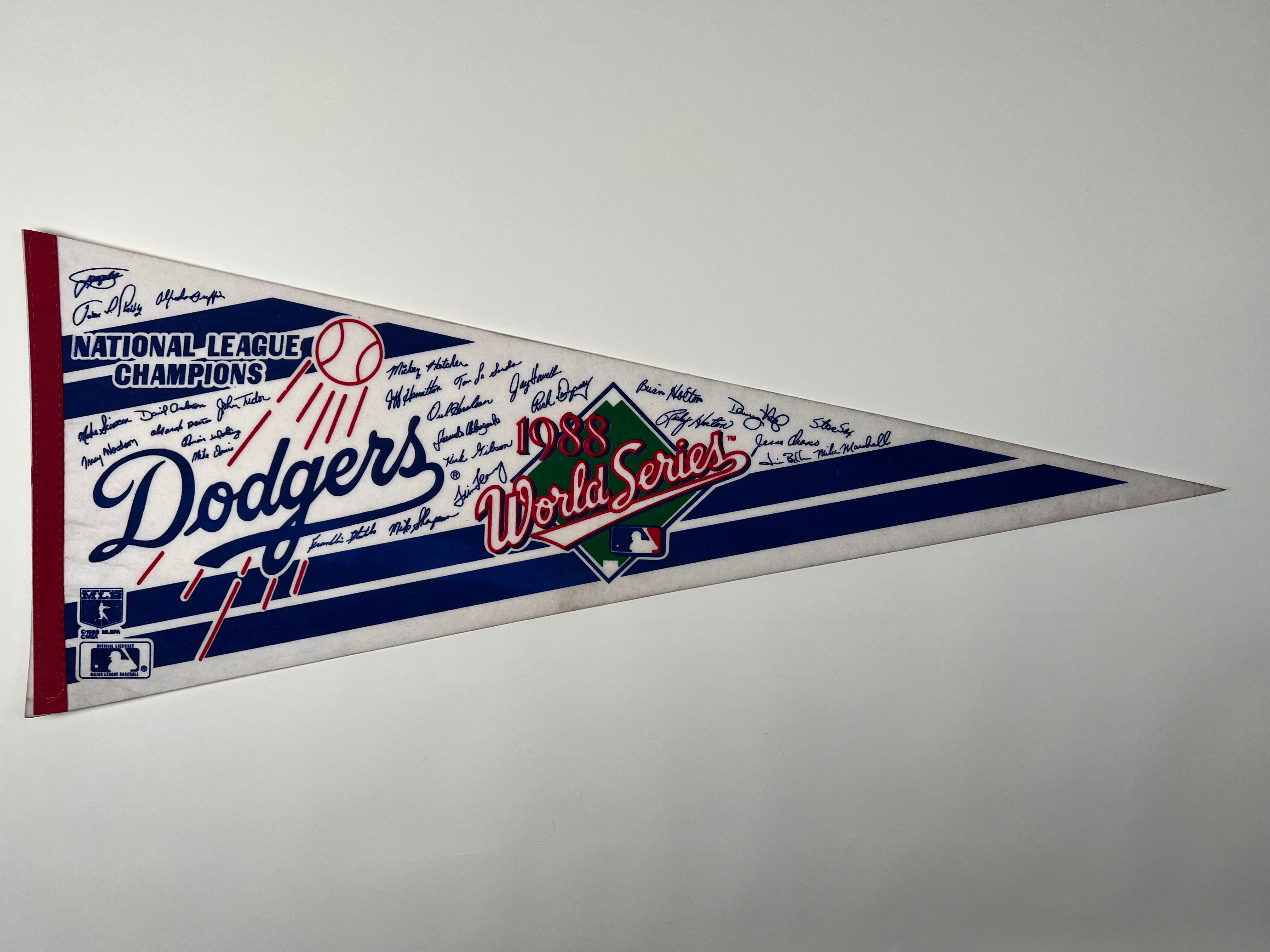 1988 Dodgers NL Champions & World Series Vintage Felt Pennant – Pennantman
